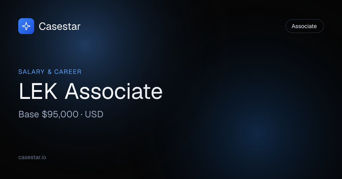 LEK Associate Salary 2026: Base, Bonus & Total Comp | Casestar